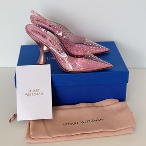 Stuart Weitzman | Shoes | New Stuart Weitzman Glam Xcurve Crystal Clear ...